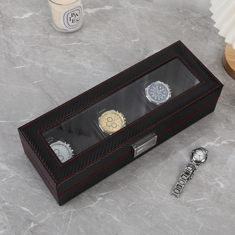 6 10 12 slots luxury pu leather watch storage box watch case band strap ...